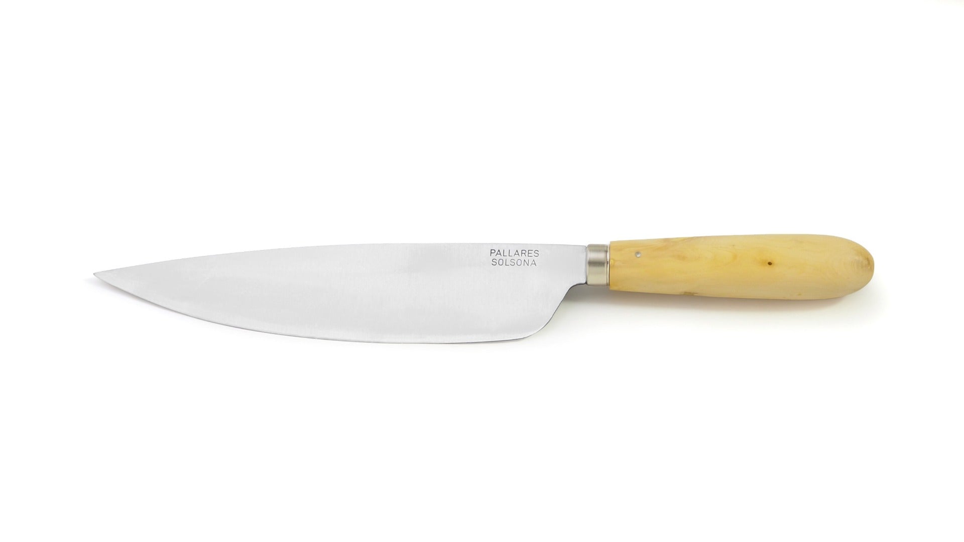 Pallarès kockkniv 22 cm, kolstål och buxbom – Eiring